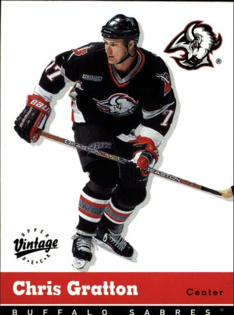CARTE DE HOCKEY vintage 2000-01 UD Buffalo Sabres #41 Chris Gratton EUR ...