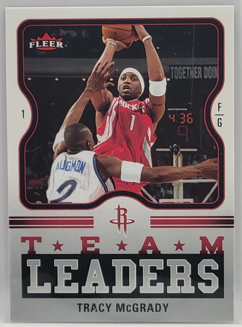 06-07 FLEER TEAM Leaders Tracy McGrady HOF carte d'insertion (Houston ...