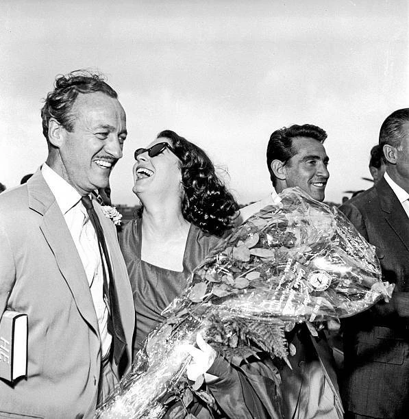 BRITISH ACTOR DAVID Niven And American Actress Ava Gardner Old Photo ...