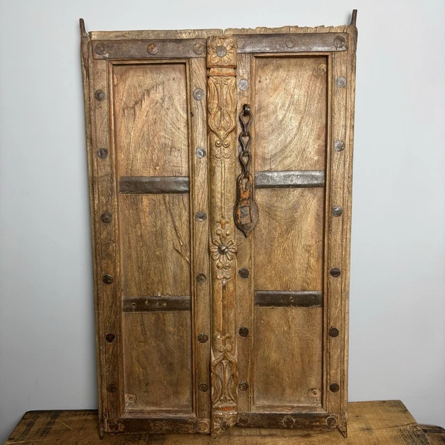 PAIR OF VINTAGE Wooden Window Shutters - Medieval Style - Rustic Wooden ...