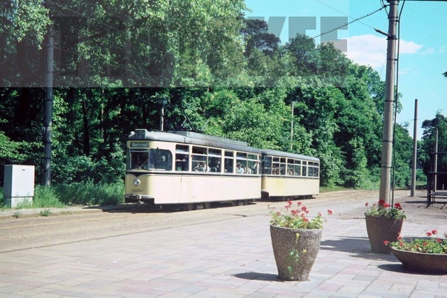 35MM SLIDE DDR EAST GERMANY East Berlin Works Tram Strassenbahn 729 003 ...