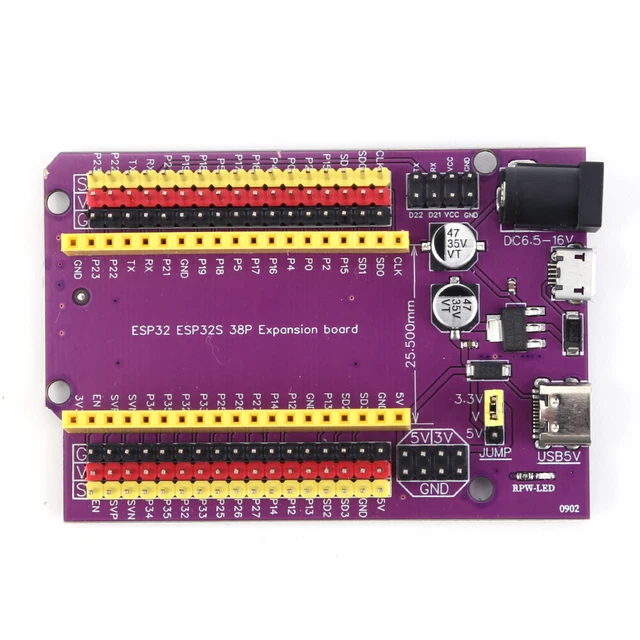 ESP32 DEVELOPMENT BOARD NodeMCU-32S Lua TYPE-C/MICRO Module GPIO Expansion Board £5.27 - PicClick UK