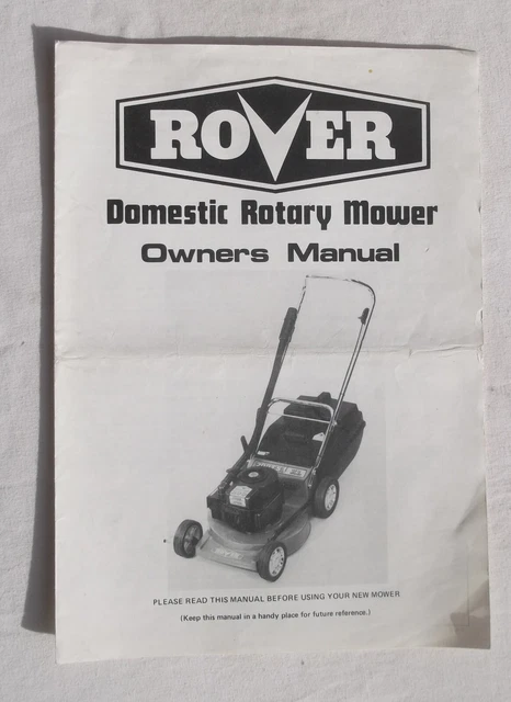 ROVER ROTARY LAWN Mower Owners Manual Pamphlet Briggs & Stratton ...