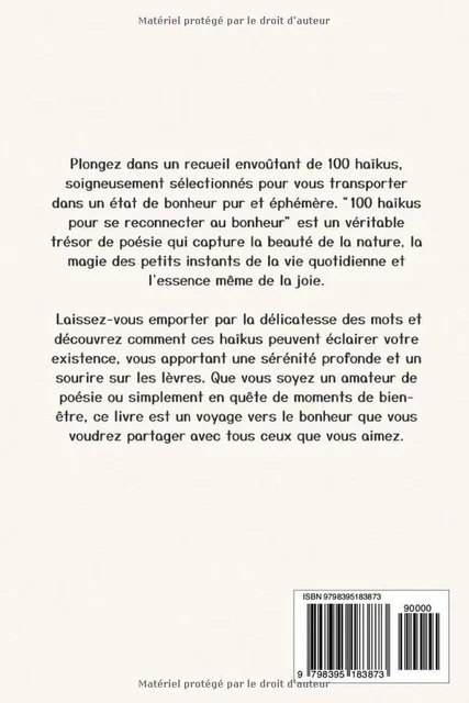 M&LANIE HA 100 haikus pour se reconnecter au bonheur: Recueil po (Poche ...