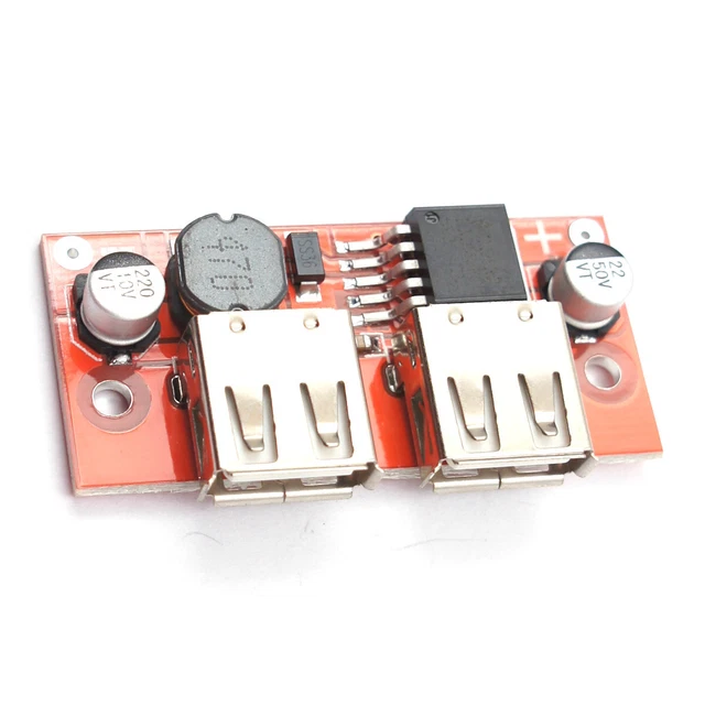 15W DUAL USB 5V 3A DC Buck Voltage Step-down Power Module 9V 12V 24V ...