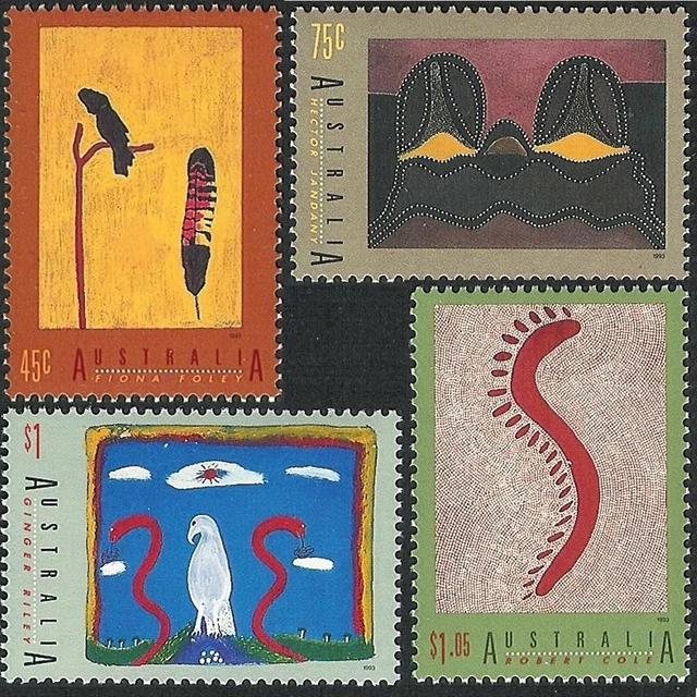 1993 AUSTRALIAN STAMPS - Aboriginal Artwork: Outback Scenes - Sheet Set ...