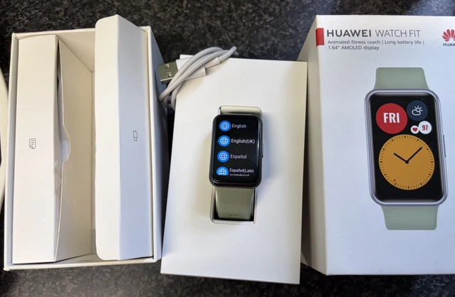 HUAWEI WATCH FIT TIA-B09 - MINT Green Animated Fitness Coach BNIB 1.64 ...