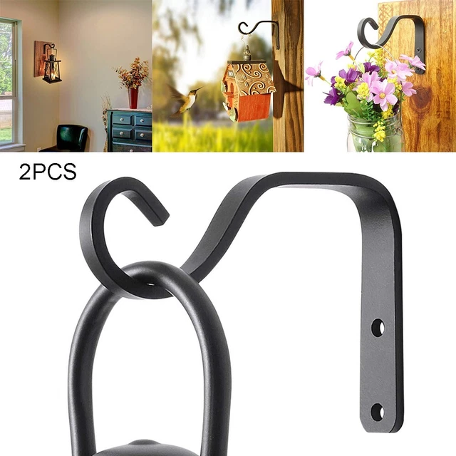 SUPPORT PANIER CROCHET Supports D??coration Jardin Suspendu Fer M??tal ...