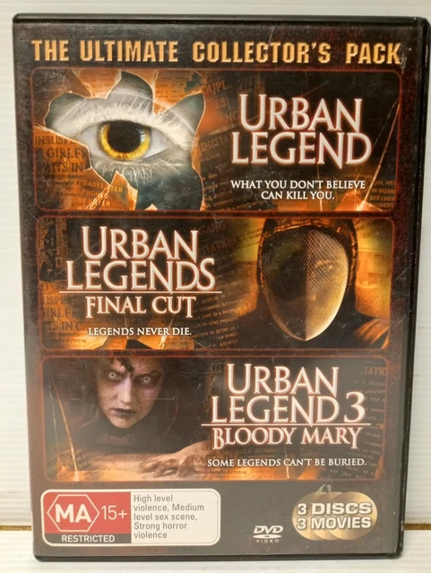 URBAN LEGEND DVD Trilogy 1 2 3 Final Cut Bloody Mary 3 Disc Set MA15 ...