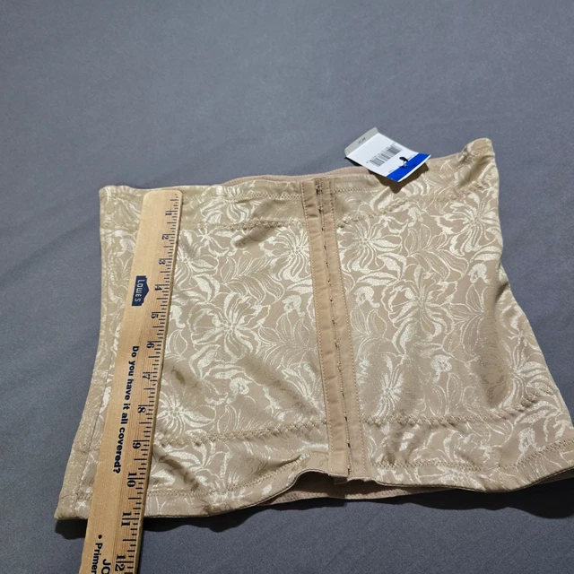 NEW MAIDENFORM WAIST Nipper Women XL Nude Floral Jacquard Firm Control ...