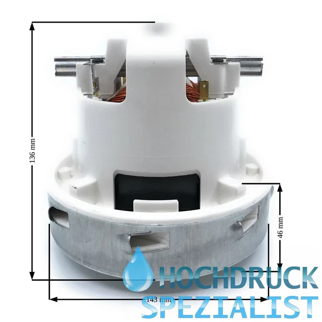 ORIGINAL AMETEK SAUGMOTOR für Nilfisk Alto Maxxi WD 7, 1200W, 1-stufig ...
