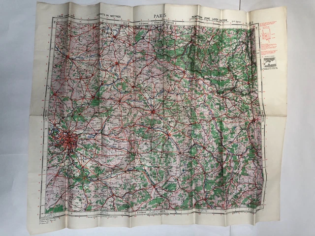 ORIGINAL WW2 BRITISH Army / RAF Map - Paris - France EUR 19,19 ...
