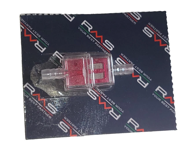 RMS KRAFTSTOFFFILTER BENZINFILTER rot 6mm für Moped Mofa Roller Quad ...