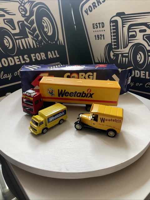 CORGI DIE-CAST MODEL VOLVO WEETABIX CONTAINER TRUCK Plus 2 More Models ...