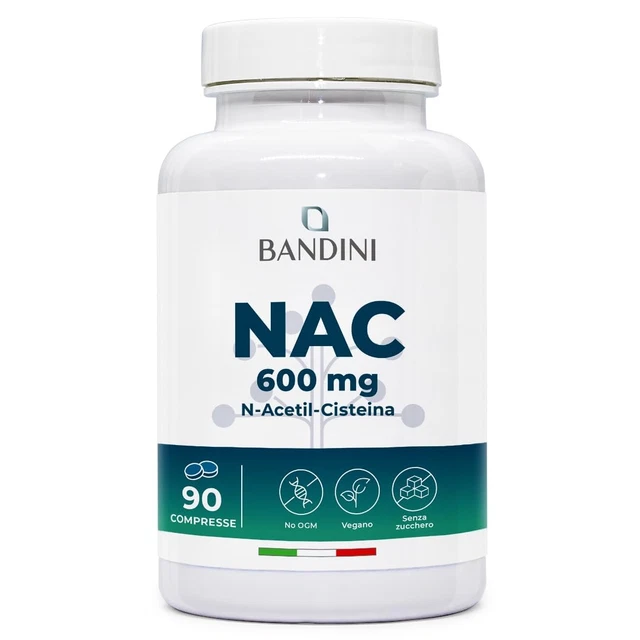 BANDINI® NAC N Acetil Cisteina 600mg 90 Compresse con Acetyl Cisteina ...