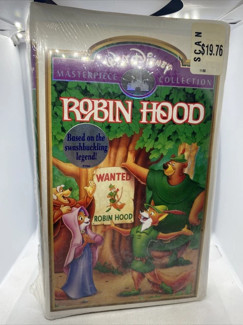 Walt Disney Robin Hood Masterpiece Collection Vhs New Sealed W Stickers 