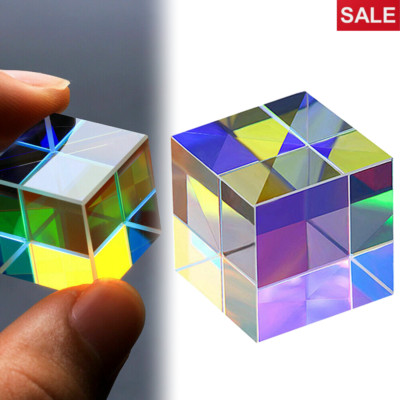 OPTICAL GLASS X-CUBE Dichroic Cube Prism RGB Combiner Gift Splitter Six ...