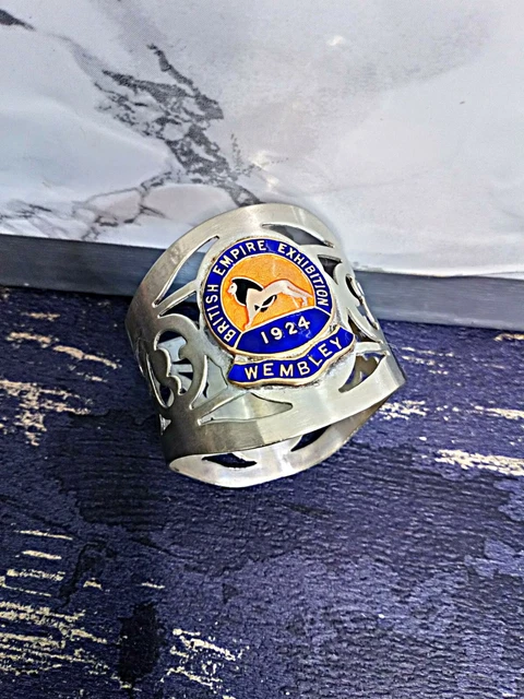 VINTAGE EPNS BRITISH Empire Exhibition 1924 Wembley Napkin Ring £8.99 ...