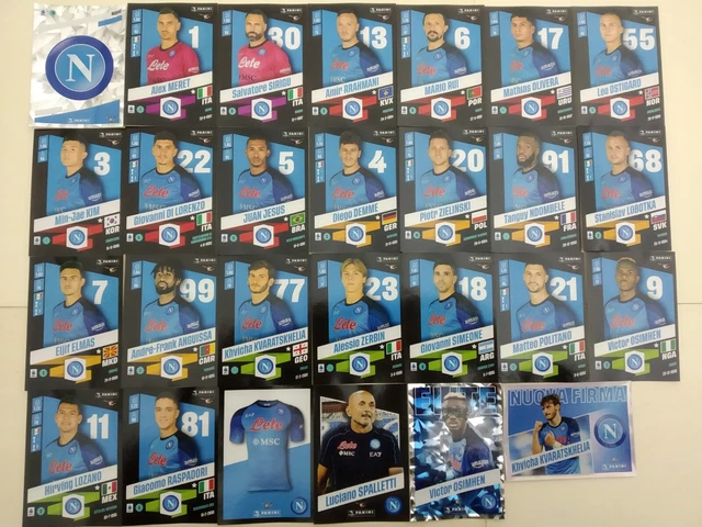 CALCIATORI PANINI 2022 - 2023 2022/23 Napoli Squadra COMPLETA 27 Figurine Nuovo EUR 25,00 ...