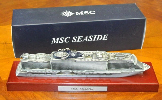 NEW OFFICIAL GENUINE MSC Cruise Line Scale Model Ship Replica SEASIDE £ ...
