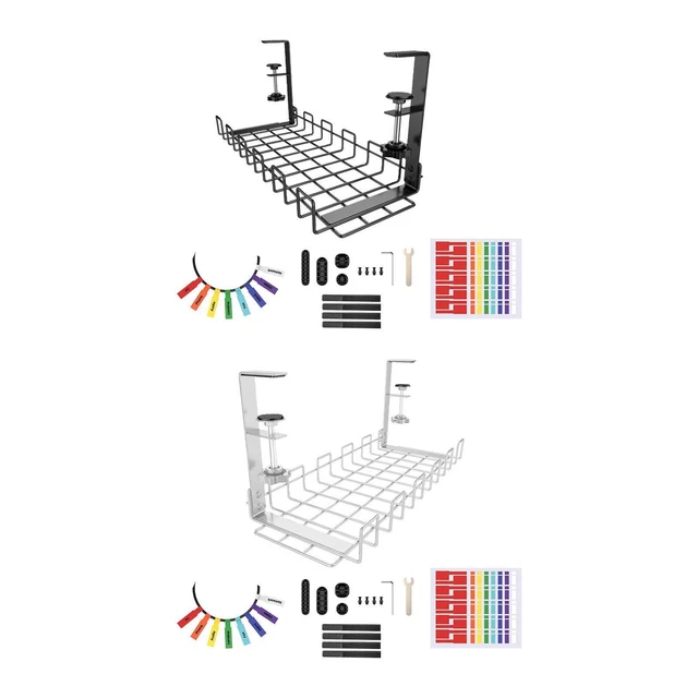 UNDER DESK CABLE Management Tray Cable Tray Basket Wire Organizer under ...