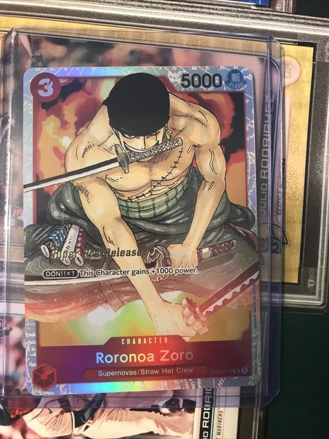 ONE PIECE RORONOA Zoro ST01-013 Super Pre-Release SR $10.00 - PicClick CA