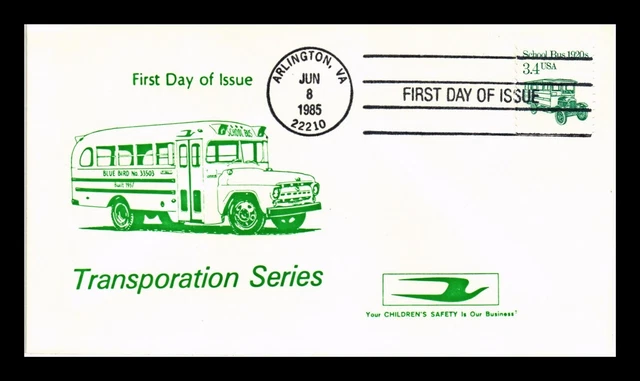 DR JIM STAMPS Us School Bus Transportation Series Fdc Unsealed Cover $2 ...