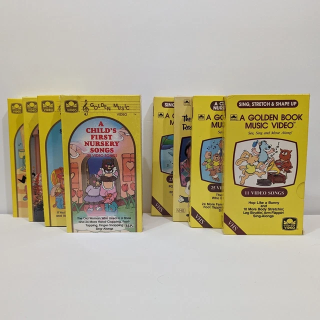 A GOLDEN BOOK Video Music and Songs VHS Vintage Cartoon and Children's ...
