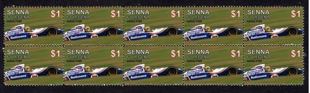 AYRTON SENNA F1 Legend Strip Of 10 Mint Vignette Stamps Williams EUR 6 ...