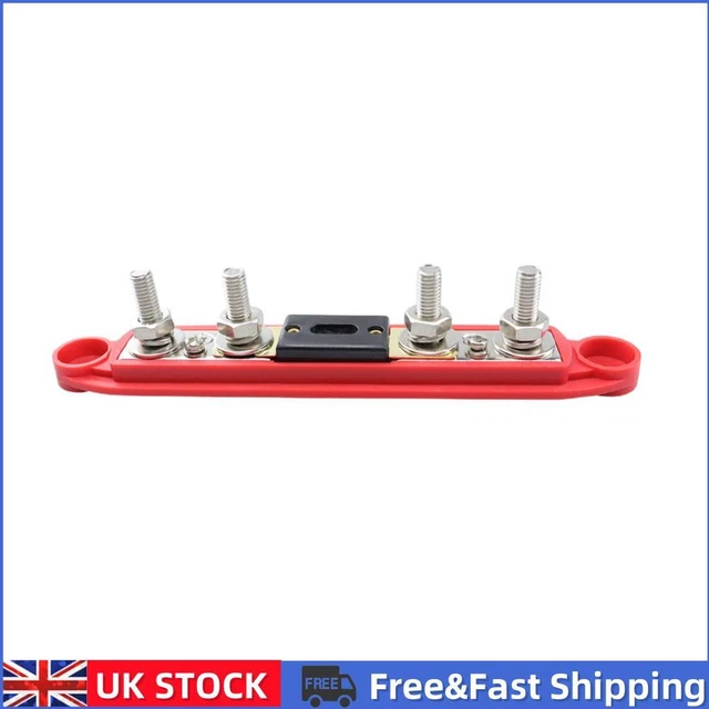 4 STUD BUSBAR Terminal Block 48V M6/M8 Busbar Power Case for Car RV ...