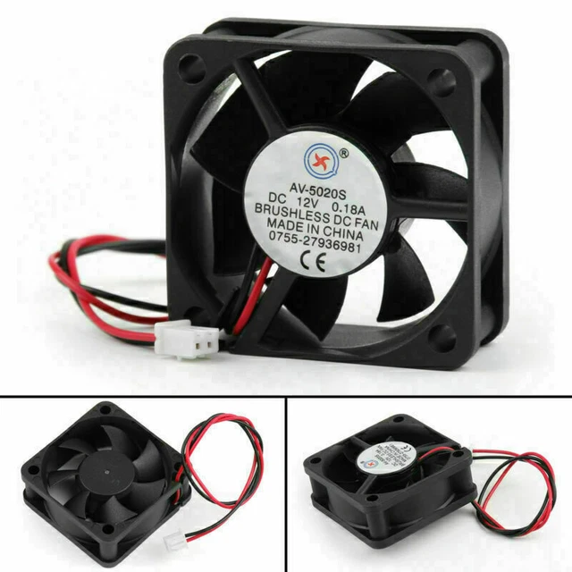 DC BRUSHLESS COOLING PC Computer Fan 12V 0.18A 5020s 50x50x20mm 2 Pin ...
