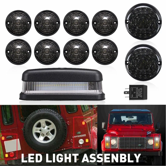 LAND ROVER DEFENDER Led Light Kit With Plugs - 11 Lamps Upgrade Kit £ ...