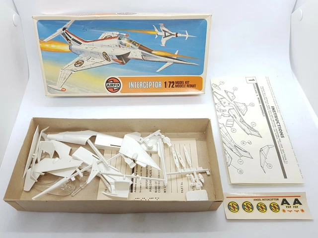 VINTAGE 1975 AIRFIX Angel Interceptor Model Kit Captain Scarlet rare ...