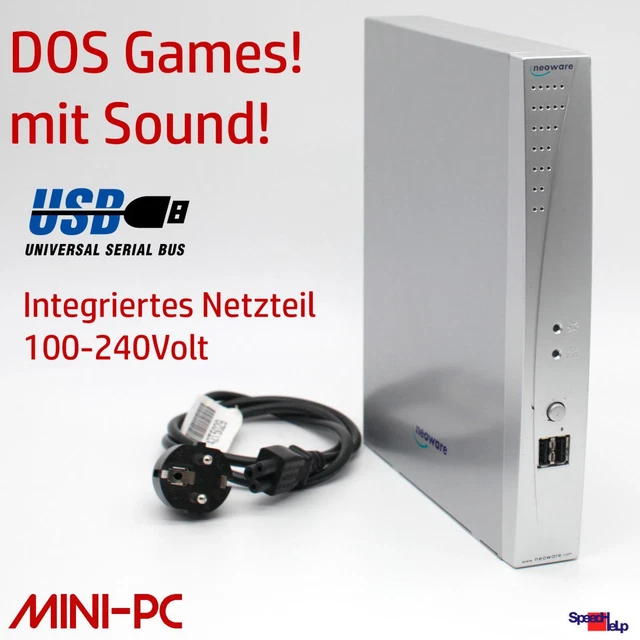 MINI COMPUTADORA PC Para Dos Old Games Viejo Juegos Sonido SSD RS-232 ...