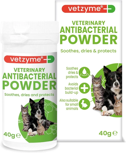 VETZYME VETERINARY ANTIBACTERIAL Powder for Dogs, Cats and Small Pets ...