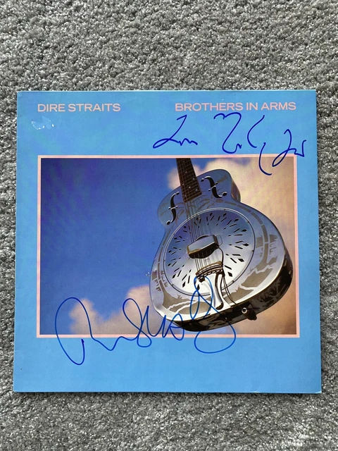 DIRE STRAITS MARK Knopfler Brothers In Arms Signed Signiert Vinyl LP ...