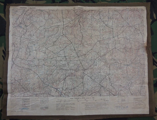 WW2 NORMANDY MAP "LE PONT" (On the OUTSKIRTS of CHERBOURG) COTENTIN ...