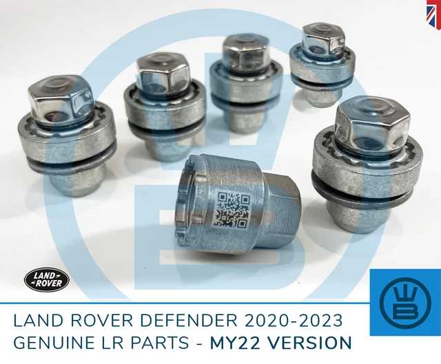 LAND ROVER DEFENDER 2020-2024 alloy wheel lock nuts genuine LR set of ...