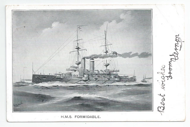HMS FORMIDABLE FORMIDABLE class Battleship Royal Navy PC 1904 £10.00 ...