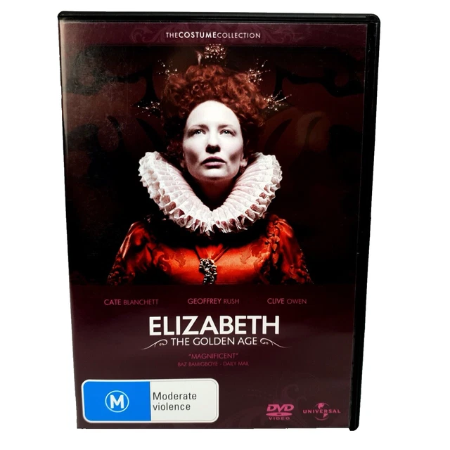 ELIZABETH THE GOLDEN Age DVD Region 2 4 Cate Blanchett Geoffrey Rush ...
