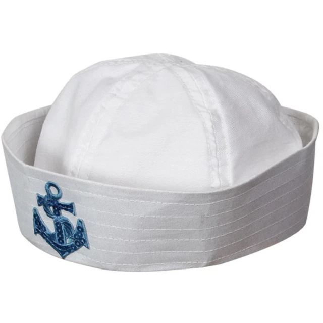 SAILOR DOUGHBOY HAT w/Sequin Anchor £4.80 - PicClick UK