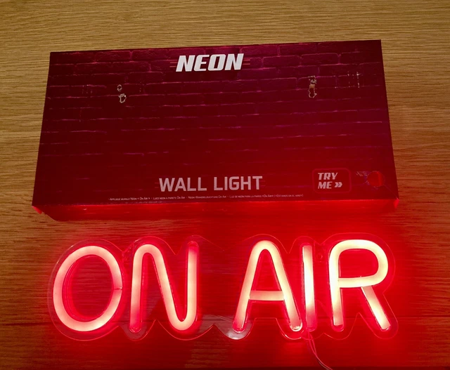 ON AIR NEON Sign - LED neon, red, USB, wall light, retro, filming, kids ...