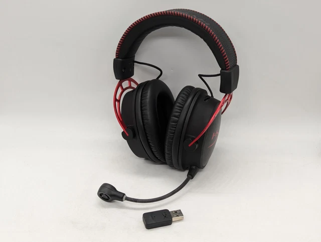 HYPERX CLOUD ALPHA Wireless gaming headset with USB dongle boom mic ...