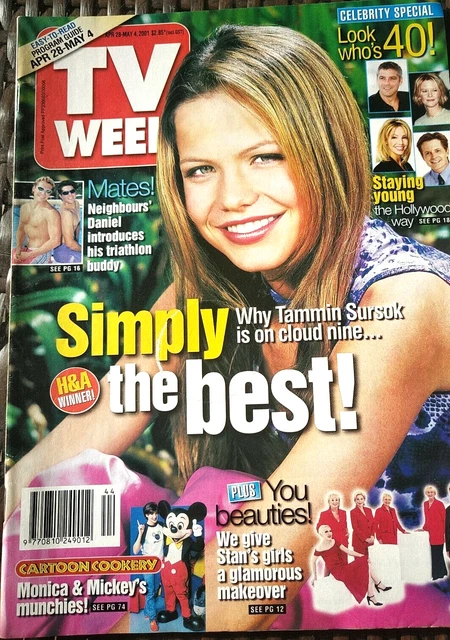TV WEEK MAGAZINE 2001 Home & Away~Tammin Sursok~Daniel MacPherson ...