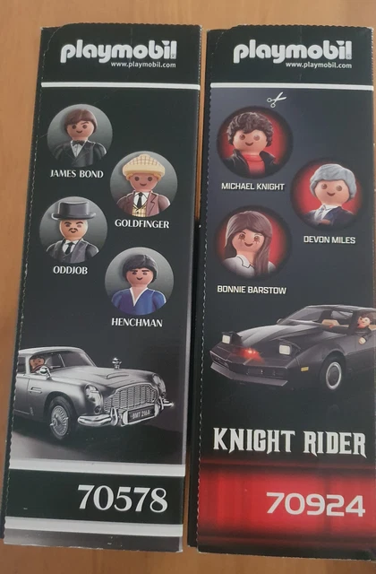 PLAYMOBIL 70924 KNIGHT Rider K.I.T.T. K2000 + 70578 James Bond Aston ...