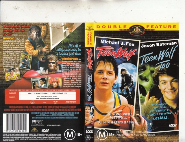 TEEN WOLF-1985 &TEEN Wolf Too-1987-Double Feature-Movie MGM-DVD $34.95 ...