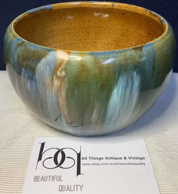 REGAL MASHMAN ART Ware Australian Pottery Art Deco Drip Glaze Vase ...