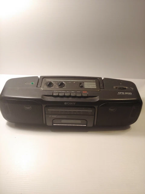 SONY CFS-200 REGISTRATORE a cassette stereo portatile mini boombox ...