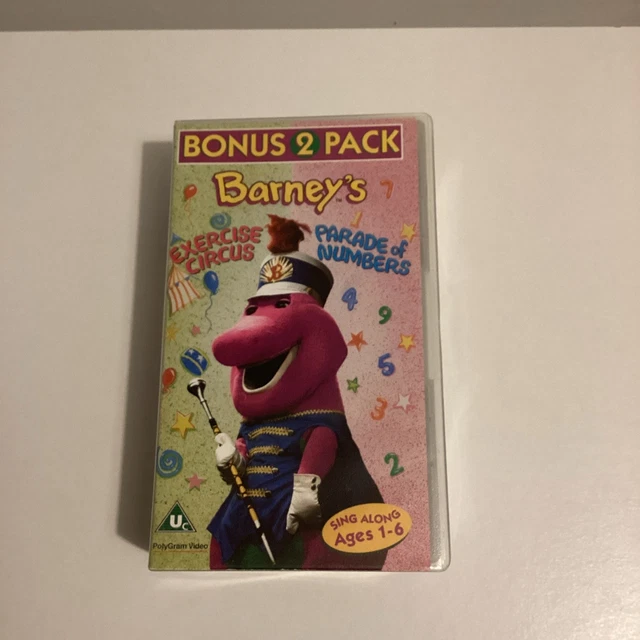 BARNEY'S EXERCISE CIRCUS & Parade Of Numbers Sing-Along 2-Pack VHS ...