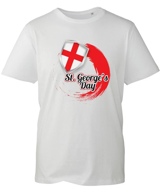 T-SHIRT HAPPY ST. George's Day, Saint George drago bandiera Inghilterra ...